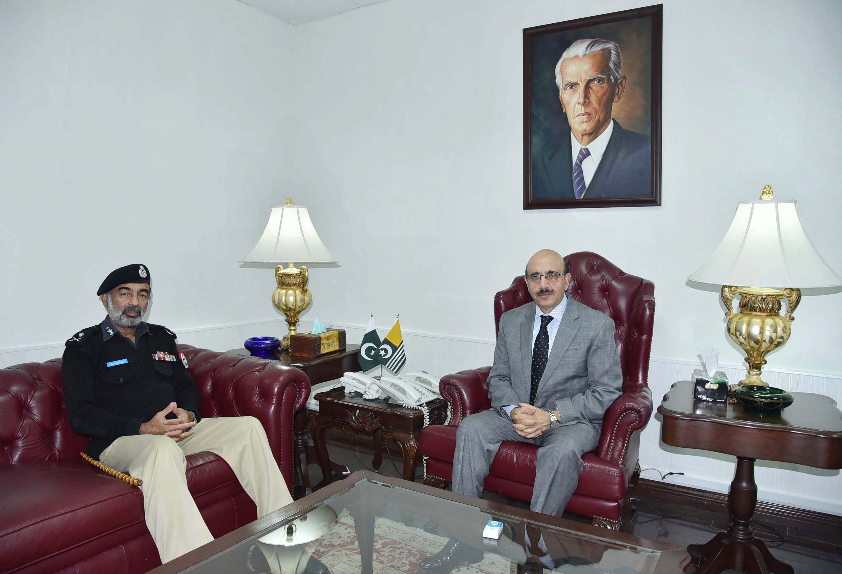 IG AJK Salahuddin Mehsud Calls On President Masood Khan - Daily ...