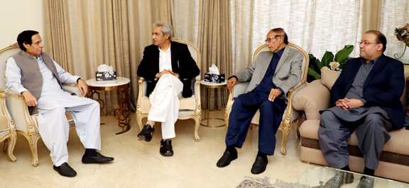 Punjab Governor Omer Sarfraz Cheema Meets Pervez Elahi - Daily ...
