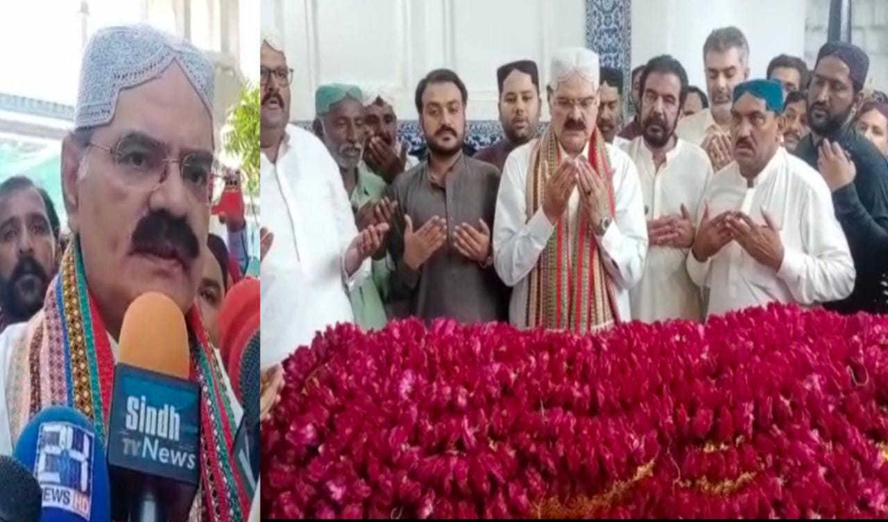 Makhdoom Jameel-ul-Zaman Visit Shrine Of Late Makhdoom Amin Fahim On ...