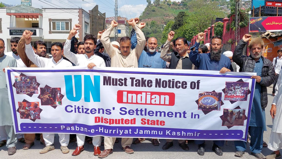 Protest Organize By Pasban-e-Hurriyat Jammu Kashmir Against The ...