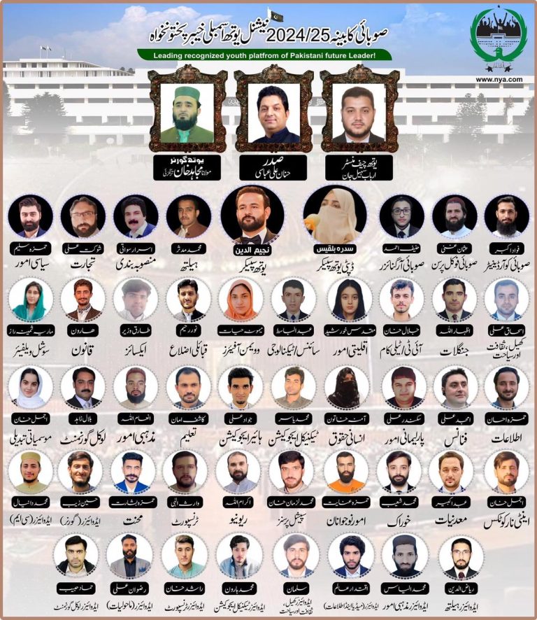 The New Cabinet Of National Youth Assembly KP Has Been Announced ...
